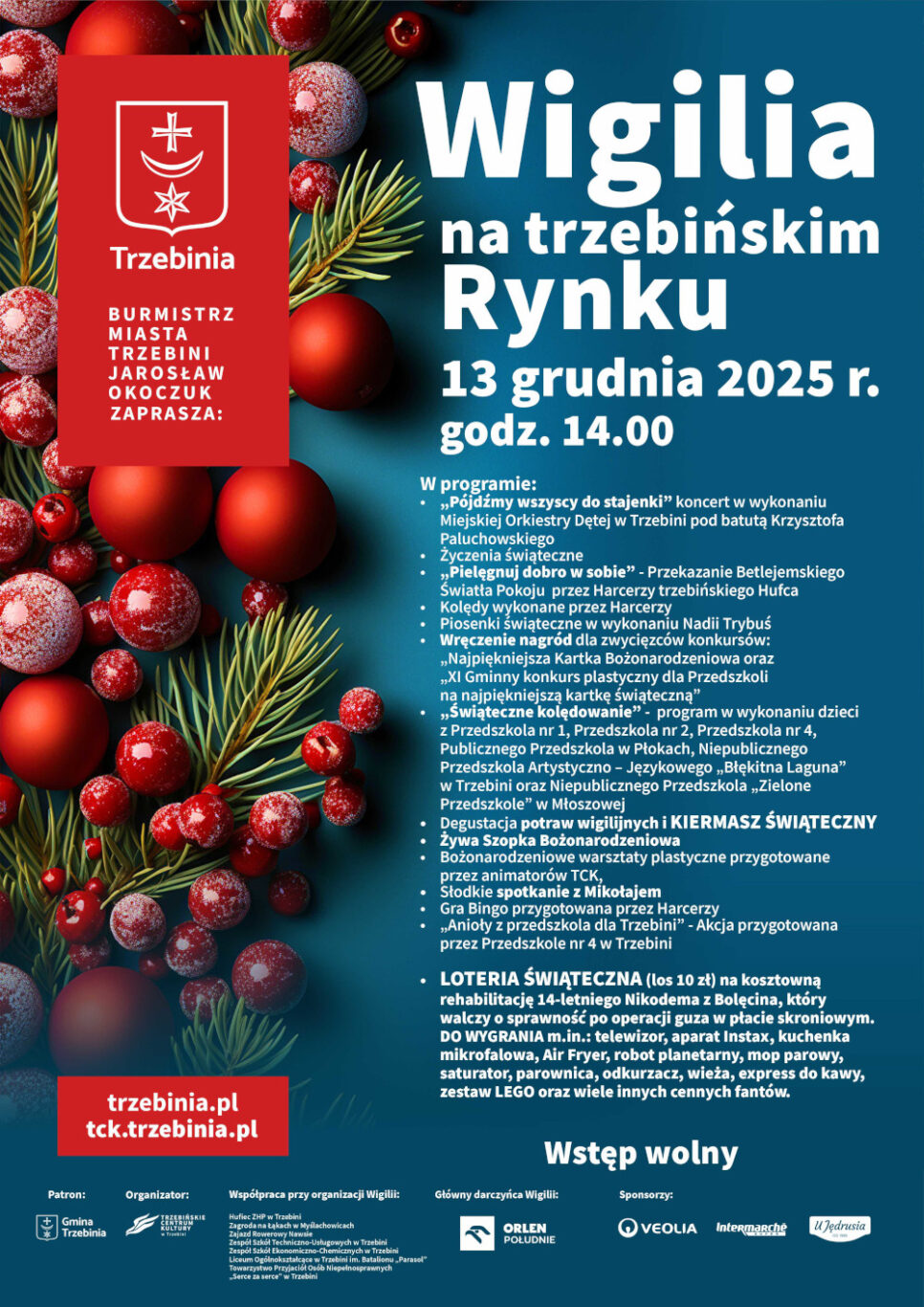 Wigilia na Rynku w Trzebini — świąteczne spotkanie z loterią ...