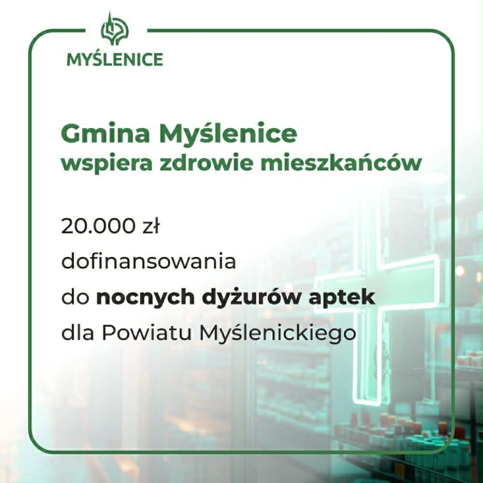 Myślenice: 40 tys. zł na profilaktykę zdrowotną i nocne dyżury aptek ...